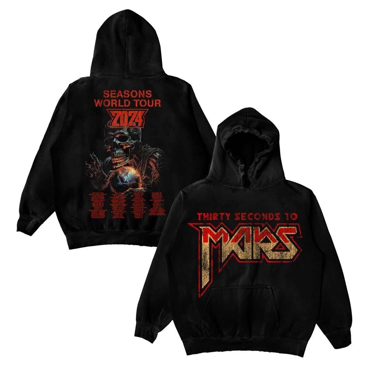 Seasons Tour 2024 Vintage MARS Hoodie – Thirty Seconds To Mars Store